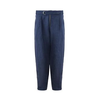Emporio Armani Leinenhose im Denim-Look - - Trousers - Herren - Blau - 3XS