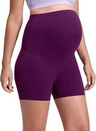 CRZ YOGA Femmes Butterluxe Short de Maternit&eacute; Yoga Entra&icirc;nement Athl&eacute;tique Courir sur Le Ventre - 10cm Prune Magenta 38