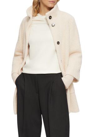 s.Oliver Flauschiger Mantel mit Strickb&uuml;ndchen am &Auml;rmel