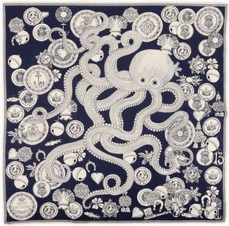 Inou&iuml; Editions Foulard imprim&eacute; en coton et soie