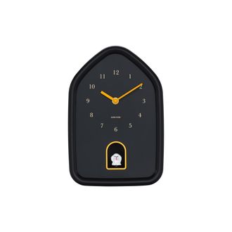 Karlsson Wanduhr Modern Doggy - Schwarz - 29.1x20x29.1cm - Rechteck - Kunststoff - Wanduhr Modern Wohnzimmer - Wanduhren