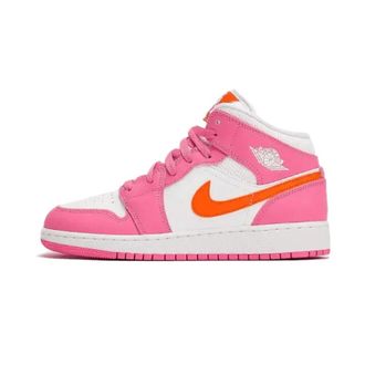Nike Jordan Lebendige Mid Pinksicle Safety Orange Schuhe - - Sport - Herren - Rosa - 37 1/2 EU