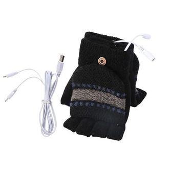 Generic Gants chauffants USB Gants dhiver chauffants - Gants chauds complets et demi-doigts Gants chauffants Gants chauffants - Gants pour ordinateur portable