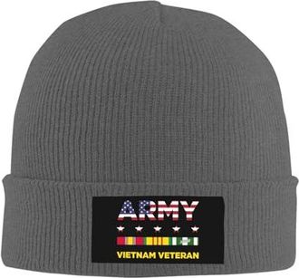 Generic Vétéran De LArmée du Vietnam Unisex Bonnets Tricoté Doux Watch Cap Classique Bonnet De Trawler pour Sport Ski Jogging