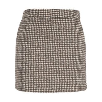 Kaos Minirock mit feinem Grafikmuster - - Skirts - Damen - Braun - L