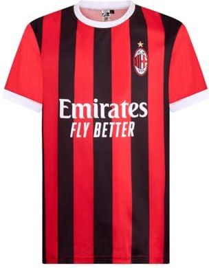 A.C. Milan Maillot Stadium Replica Saison 2024/2025, B0D6YTWTXP, T-Shirt de Football, Rouge/Noir, S Adult-Unisex