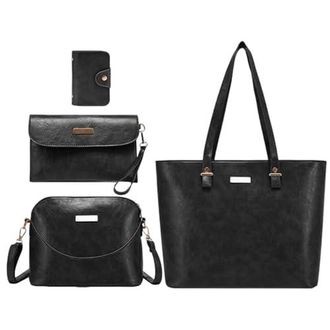 Generico Sac pour ordinateur portable pour femme - Grand sac &agrave; bandouli&egrave;re en cuir, sac dordinateur l&eacute;ger de designer | Sacs &agrave; main &eacute;l&eacute;gants &eacute;l&eacute;gants avec ferm