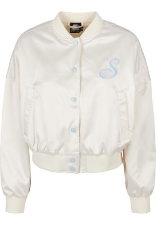Starter Black Label Damen Ladies Starter Satin College Jacket palewhite, XL
