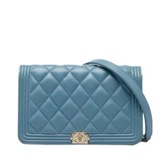 Chanel Pre-owned Boy Flap Schultertasche - - Pre-owned - Damen - Blau - ONE SIZE