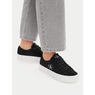 Calvin Klein Sneakers Calvin Klein Vulc Flatf Laceup Suede HW0HW03088 Schwarz