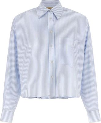Max Mara Femme, Blouses et Chemises, Bleu, Taille: 36 FR Chemise en popeline