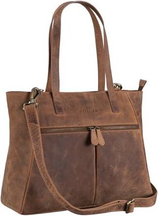 STILORD Madeleine Sac Cartable Bandoulière Cuir pour Femmes Grand Sac à Main Vintage Élégant Sac Business Ordinateur 13,3 Pouces pour Travail Cuir Véritable, 