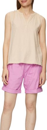 s.Oliver &Auml;rmelloses Shirt mit Tunika-Ausschnitt und Garment Dye