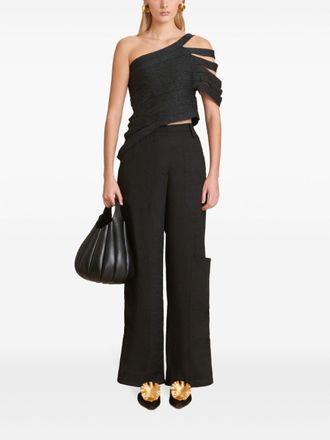 Cult Gaia haut Sashi en maille - Noir