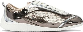 Pinko Pinko, Femme, Chaussures, Multicolore, Taille: 37 EU Baskets &agrave; S&eacute;quins et D&eacute;tails M&eacute;tallis&eacute;s