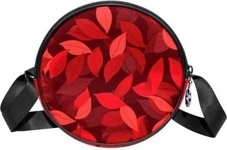 Generic Petit sac &agrave; bandouli&egrave;re circulaire pour femme, petit sac &agrave; bandouli&egrave;re avec fermeture &eacute;clair, bretelles r&eacute;glables, sac &agrave; main rond d&eacute;contract&eacute; pour fe