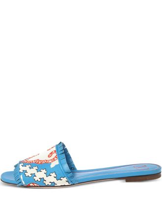 Valentino Garavani sandales en cuir - Bleu