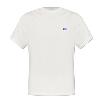 Jil Sander T-Shirt mit gesticktem Logo - - Tops - Herren - Wei&szlig; - XL