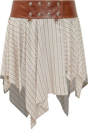 Iro Iro, Femme, Jupes, Beige, Taille: 40 FR Short Striped Skirt