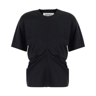 R&oacute;he Draped T-Shirt - - Tops - Damen - Schwarzk - S