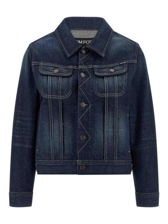 Tom Ford Veste En Jean - Bleu