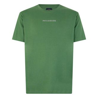 Paul & Shark Homme, Tops, Vert, Taille: 4XL T-shirt en coton