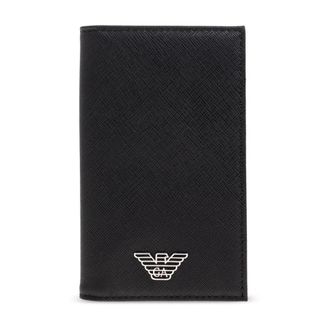 Emporio Armani Kartenhalter mit Applikation - - Accessories - Herren - Schwarzk - ONE SIZE