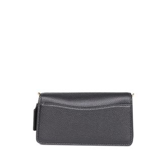 Coach Pebbled Leather Shoulder Bag - Black