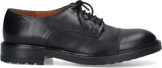 Alexander Hotto Polished Black Leather Lace-Up Shoes With Refined - Gr. 40,5 (EU) - in Schwarz