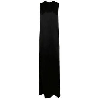 Ann Demeulemeester Schwarzes Offenes R&uuml;cken Drapiertes Kleid - - Dresses - Damen - Schwarzk - XS