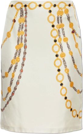 Versace Femme, Jupes, Beige, Taille: 36 FR The Lover Silk Skirt