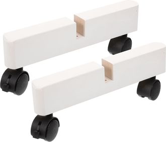 DOITOOL 2 St&uuml;ck Teiliges Holz standfu&szlig; Raumteiler mit Stabiler Sichtschutzhalter Langlebiger Trennwandhalter f&uuml;r Flexible Raumgestaltung Einfache Montage Wei&szlig;