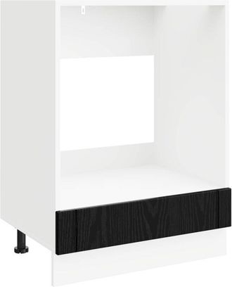 vidaXL K&uuml;chenschrank Schwarz Eichen-Optik 60 x 46 x 81,5 cm vidaXL
