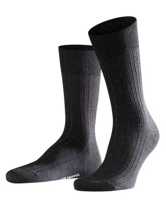 Falke Socken Bristol Pur mit Merinowolle im Rippstrick in