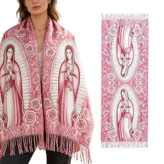 Generico Ch&acirc;le Vierge Marie - D&eacute;coration catholique chaude et douce | Couverture pour femme - Pour la maison, la chambre, lappartement, lh&ocirc;tel, le restaurant, 