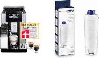 DeLonghi PrimaDonna Soul Perfetto ECAM 612.55.SB Kaffeevollautomat mit LatteCrema Milchsystem + Original DeLonghi Wasserfilter DLSC002