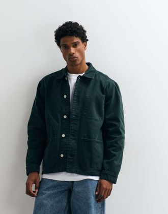 Lacoste Denim-Hemdjacke in Gr&uuml;n