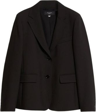 Max Mara Femme, Vestes, Noir, Taille: 30 FR Blazer monopetto in doppia tela di viscosa stretch