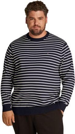 Tommy Hilfiger Herren Pullover Essential Cotton Rundhalsausschnitt, Mehrfarbig (Desert Sky/Ivory Petal), 3XL