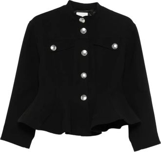 Sandro Jacke mit Sch&ouml;&szlig;chen - Schwarz