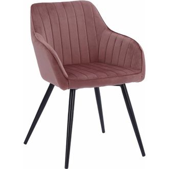 Happy Garden Chaise en velours bertille rose - Happy Garden