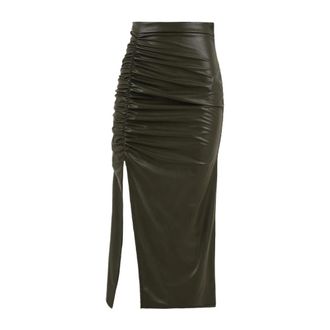 Aniye By Fitted Midi Skirt - - Skirts - Damen - Gr&uuml;n - S