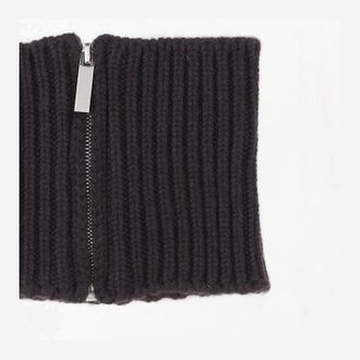 SA SU PHI Womens Cashmere Knit Neck Warmer Dark Brown Scarf Scarfs