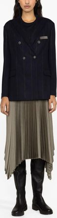 Fabiana Filippi Womens Stripe-Detail Double-Breasted Blazer Aw23 W