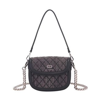La Carrie Gepolsterte Schultertasche f&uuml;r Frauen - - Bags - Damen - Schwarzk - ONE SIZE