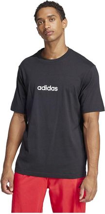adidas Mens Essentials Linear Single Jersey T-Shirt Black/White 4XL
