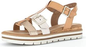 Gabor Sandales &agrave; lani&egrave;res pour Femme, Largeur suppl&eacute;mentaire mod&eacute;r&eacute;e (G), Marron Nature Ivy 55, 40 EU