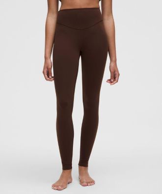lululemon Wunder Under Leggings aus mit hohem Bund f&uuml;r Frauen - 71 cm - Gr&ouml;&szlig;e 14 in Lava Cake