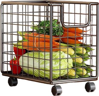 Generico Küchenwagen - Rollwagen aus Metall, Organizer für Versorgungsunternehmen, rostfreier und zuverlässiger Design-Küchenwagen mit Rädern, Mehrzweck-Organi