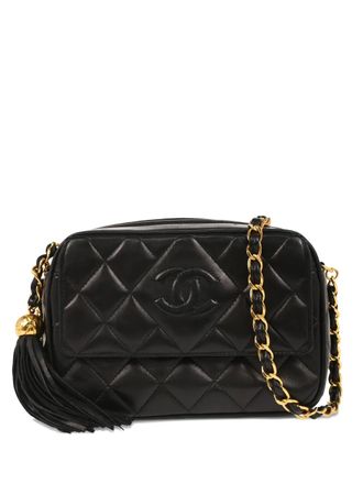 Chanel sac porté épaule matelassé (1995) - Noir